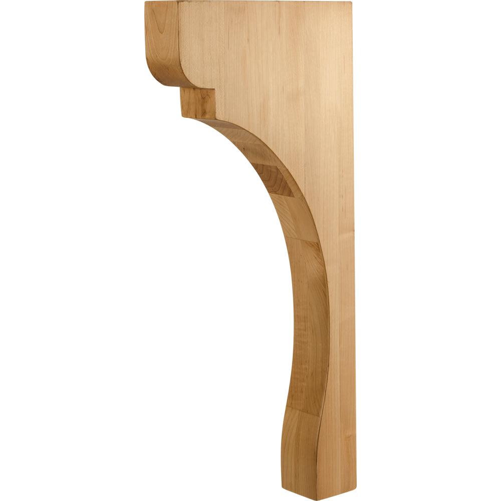 Minimalism Transition Vent Hood Corbel-Unfinished (Alder) – Flex Cabinets