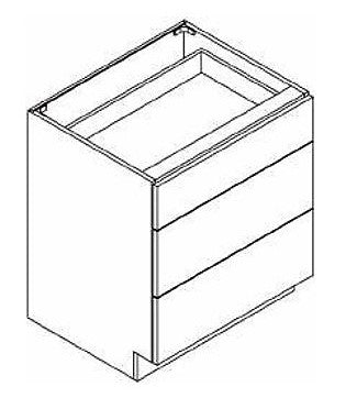 DB27-3 DRAWER BASE CABINET – Flex Cabinets
